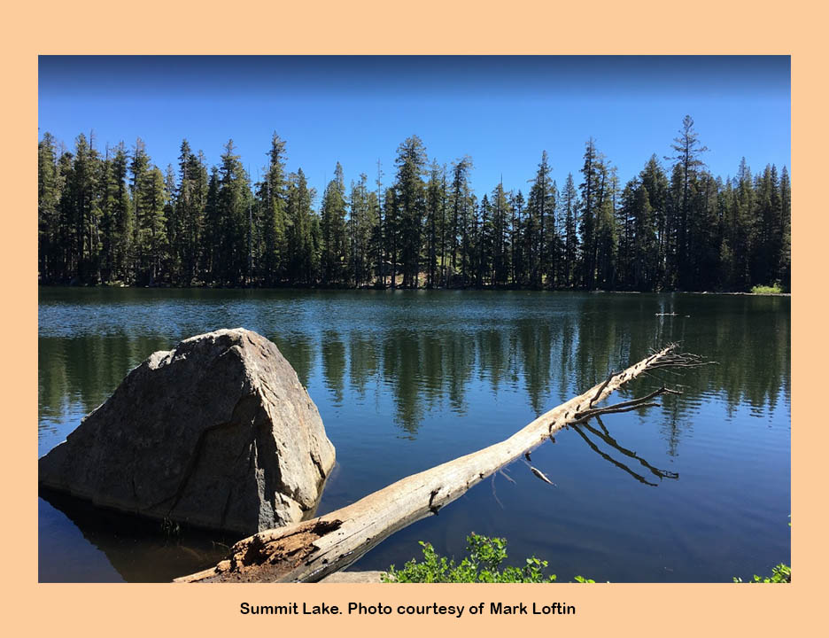 Independence Lake – one of two lakes with original lahontans