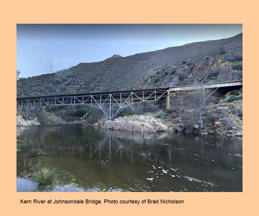 Upper Kern below Johnsondale Bridge – heavily used recreation waters