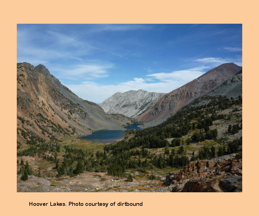 Virginia Lakes Backcountry – numerous lakes within a day hike
